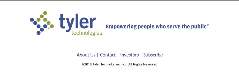 Tyler Technologies, Inc. - 2018 December Investor News